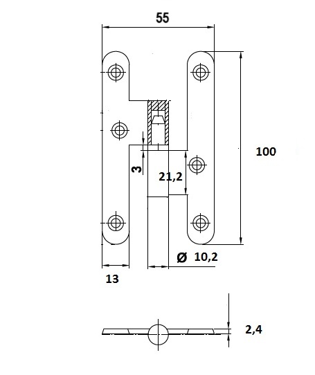 Pernio Mod. 5020 - Brassocho | Especialistas en Herrajes para Madera